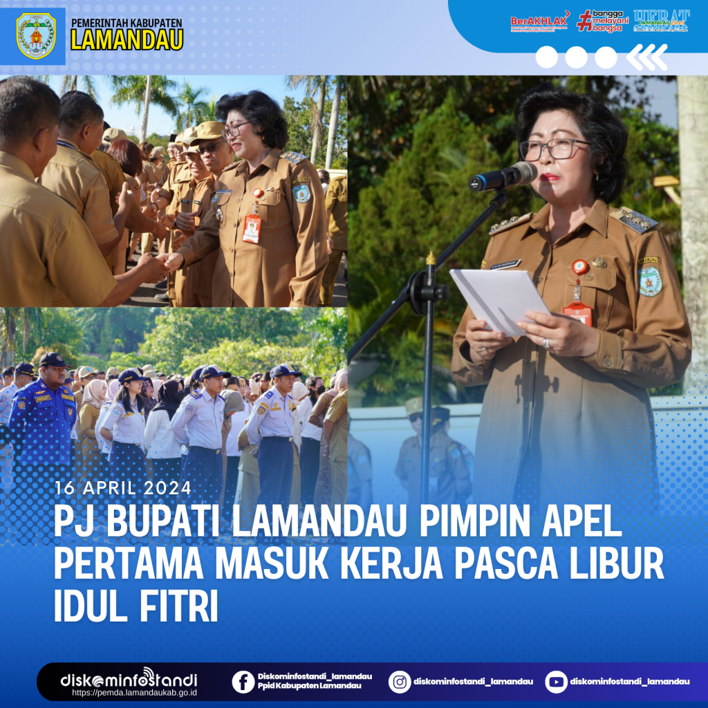 Pj Bupati Lamandau Pimpin Apel Pertama Masuk Kerja Pasca Libur Idul ...