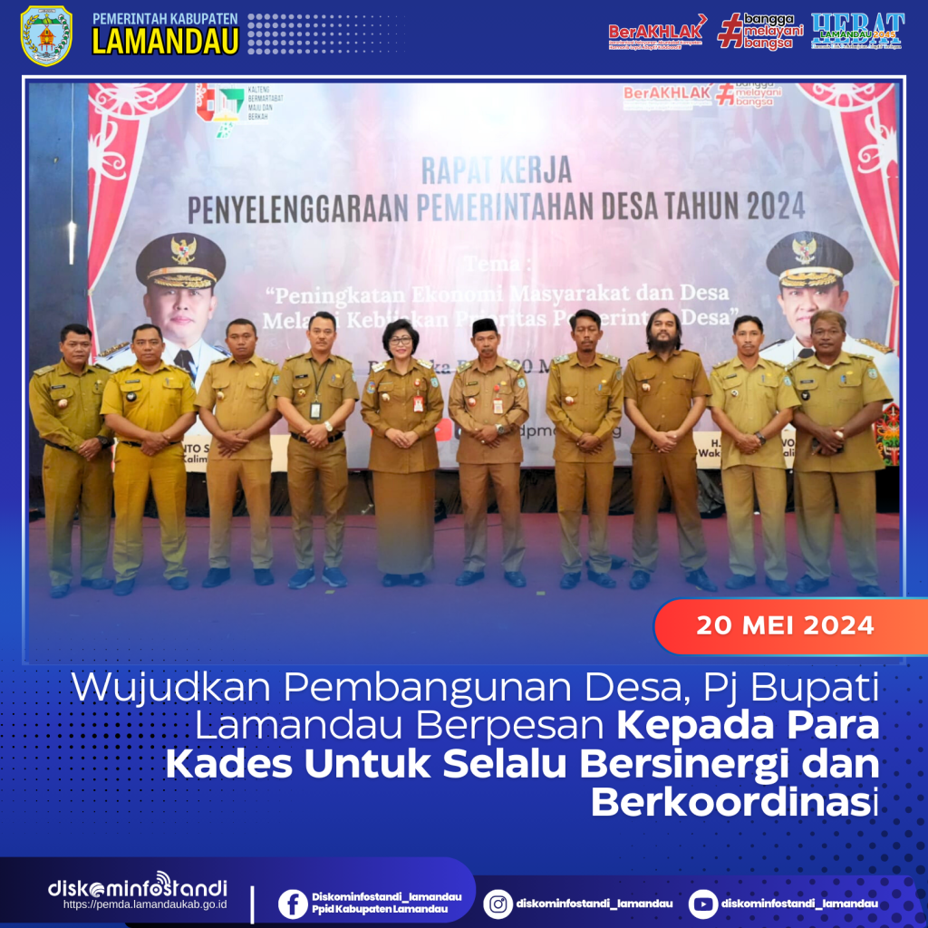 Wujudkan Pembangunan Desa, Pj Bupati Lamandau Berpesan Kepada Para ...