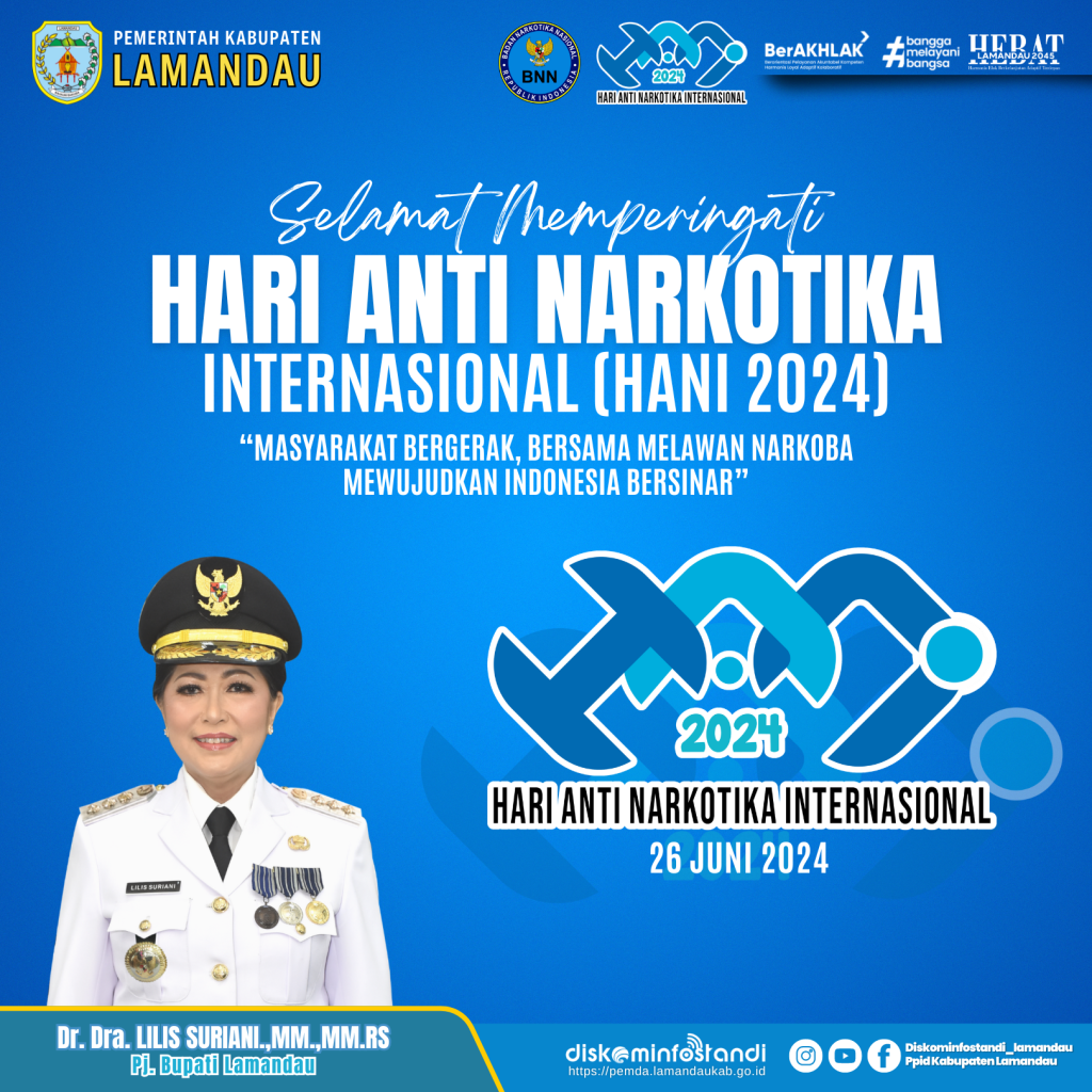 Selamat Memperingati Hari Anti Narkotika (HANI 2024) - Kabupaten Lamandau